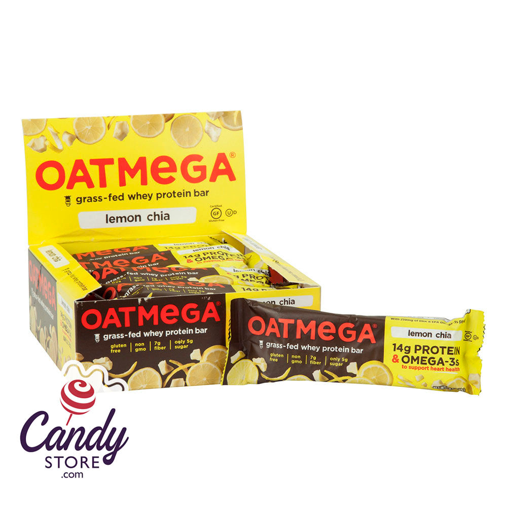 Oatmega Lemon Chia Crisp Bar 1.8oz 12ct - CandyStore.com