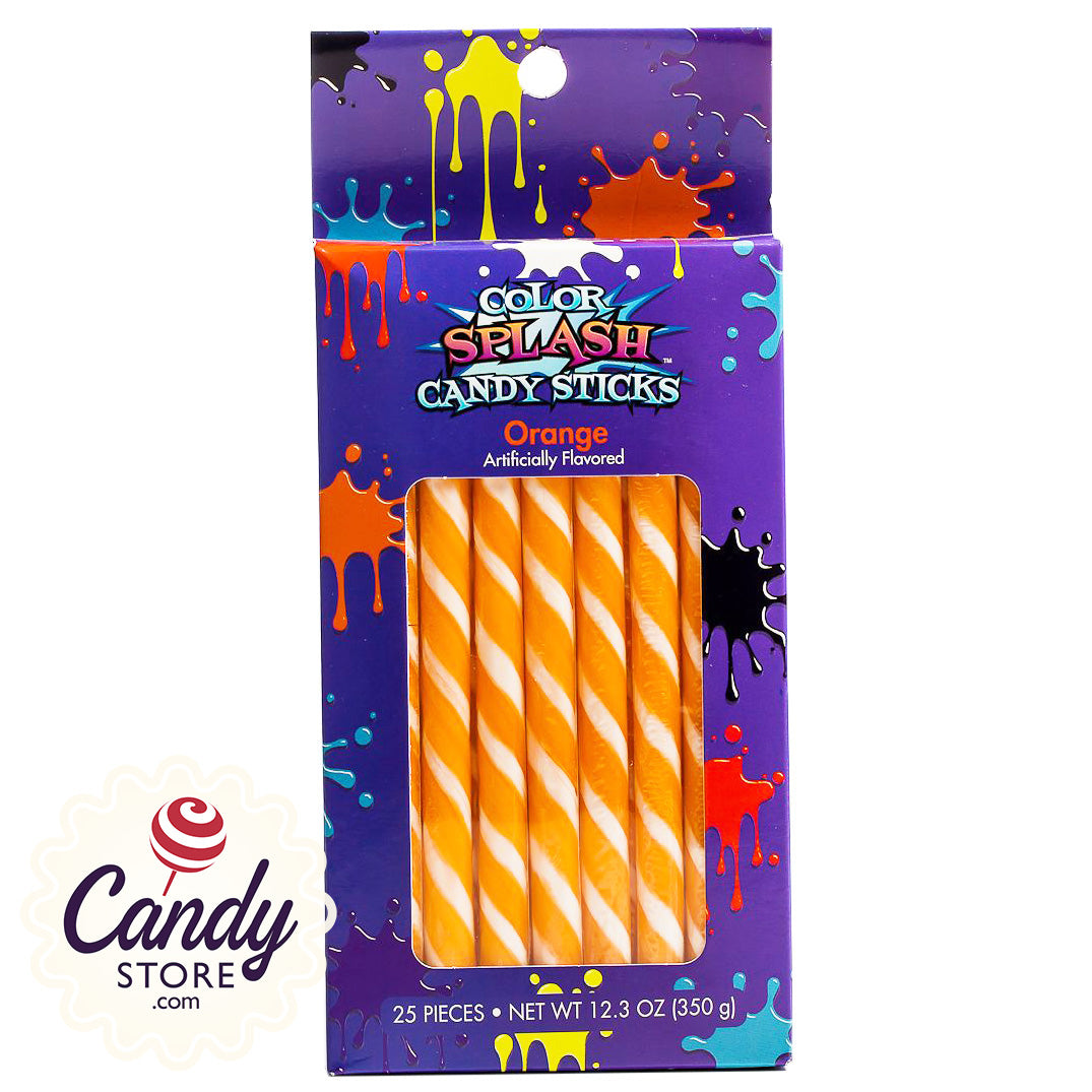 Orange Candy Sticks Color Splash - 25ct | CandyStore.com