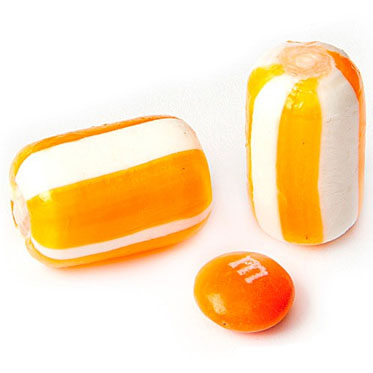 Orange Sassy Cylinders Candy - 5lb Bulk | CandyStore.com