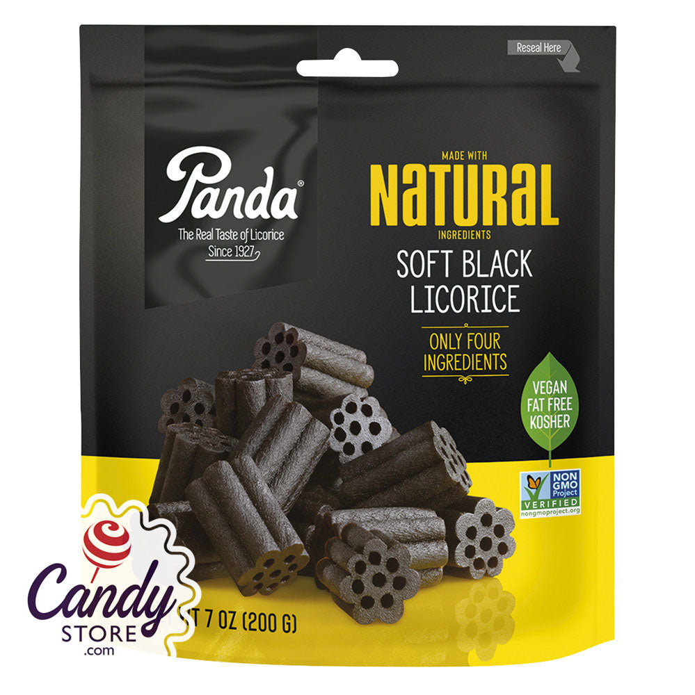 Panda Black Licorice 7oz Pouch - 12ct | CandyStore.com