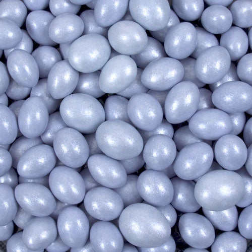 Pastel Blue Sparkle Chocolate Almonds - 5lb | CandyStore.com
