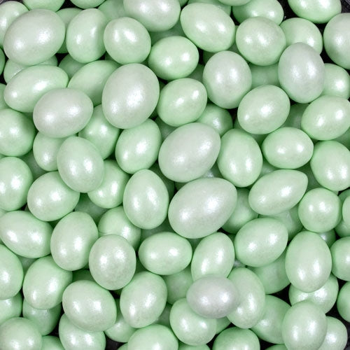 Pastel Green Sparkle Almonds - 5lb | CandyStore.com
