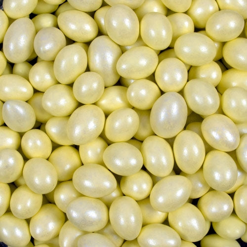 Pastel Yellow Sparkle Almonds - 5lb | CandyStore.com