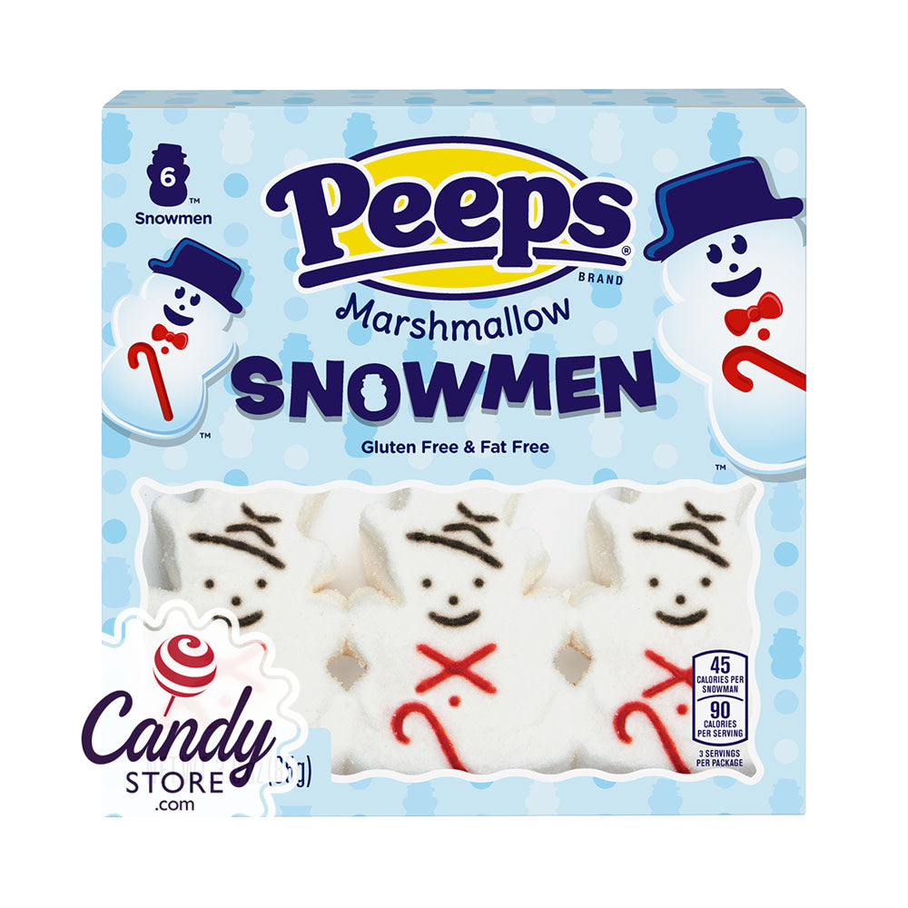Peeps Marshmallow Snowmen 6-Piece 3oz 12ct - CandyStore.com
