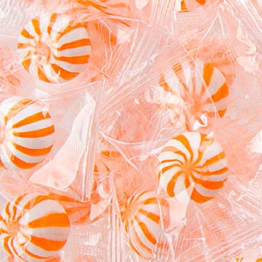 Petite Orange Striped Balls - 5lb Bulk | CandyStore.com
