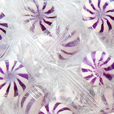 Petite Purple Striped Balls - 5lb Bulk | CandyStore.com
