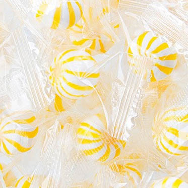 Petite Yellow Striped Balls - 5lb Bulk | CandyStore.com