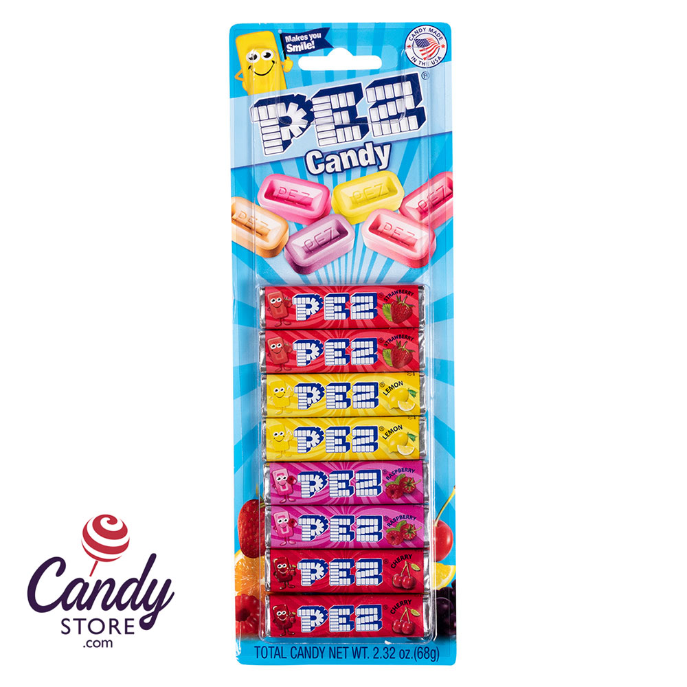 Pez Refill 8 Pc Blister Pack - 24ct | CandyStore.com