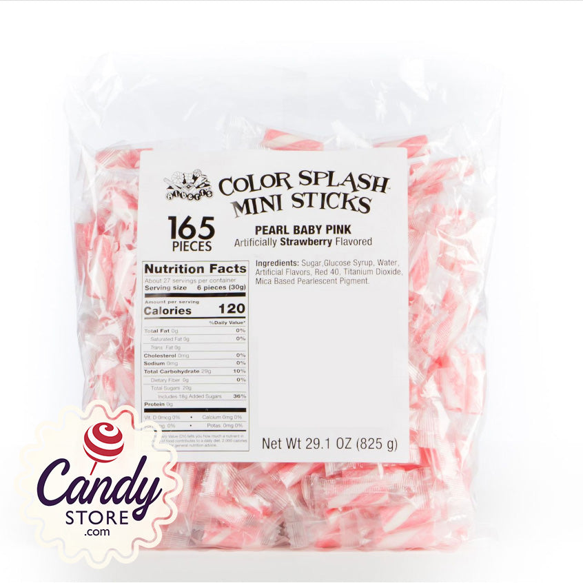 Pink Mini Candy Sticks Color Splash - 165ct | CandyStore.com