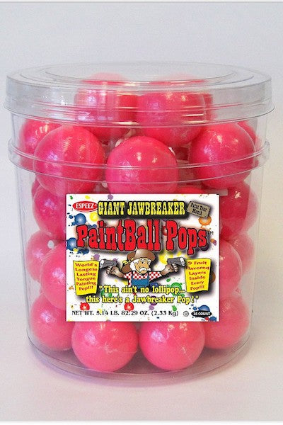 Pink Paintball Pops Jar - 36ct | CandyStore.com