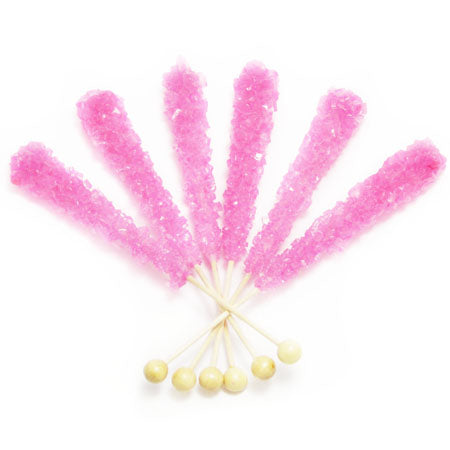 Pink Rock Candy Sticks - 120ct | CandyStore.com