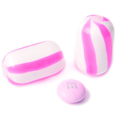 Pink Sassy Cylinders Candy - 5lb Bulk | CandyStore.com