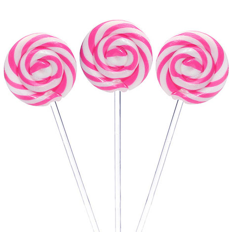 Pink Swipple Pops - 48ct Strawberry Petite Swirly Lollipops ...