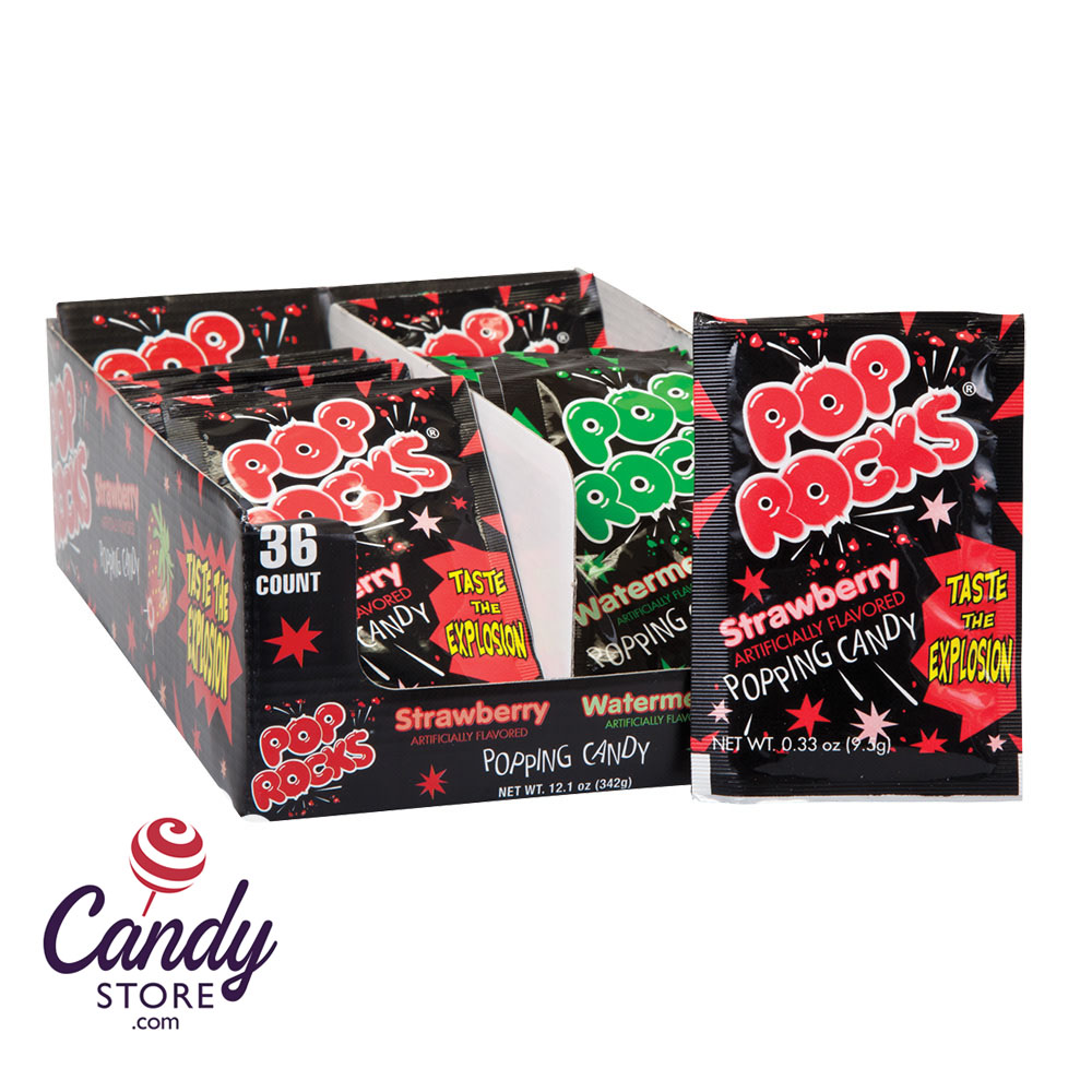 Pop Rocks Strawberry & Watermelon Popping Candy Assortment - 36ct ...