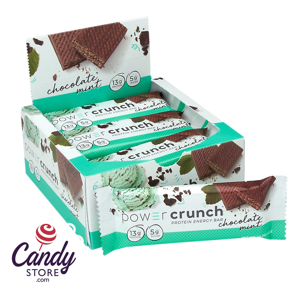 Power Crunch Chocolate Mint Bar 1.4oz 12ct - CandyStore.com