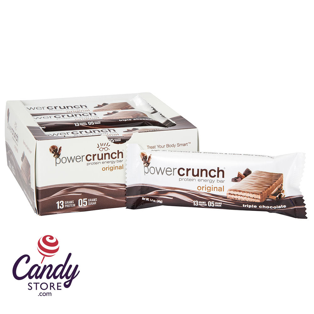 Power Crunch Original Triple Chocolate 1.4oz Bar 12ct - CandyStore.com