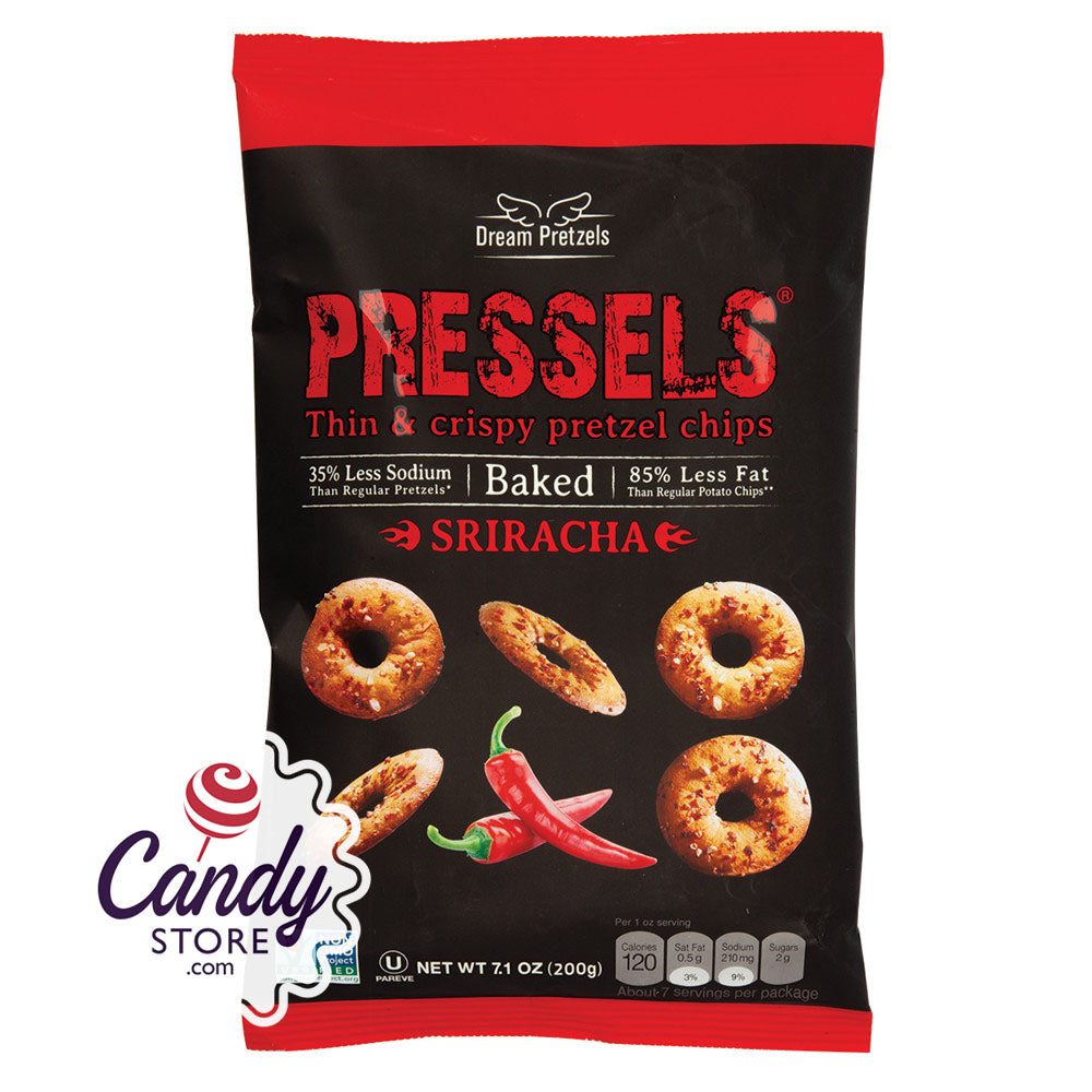 Pressels Pretzel Chips Sriracha 7.1oz Bags 12ct - CandyStore.com