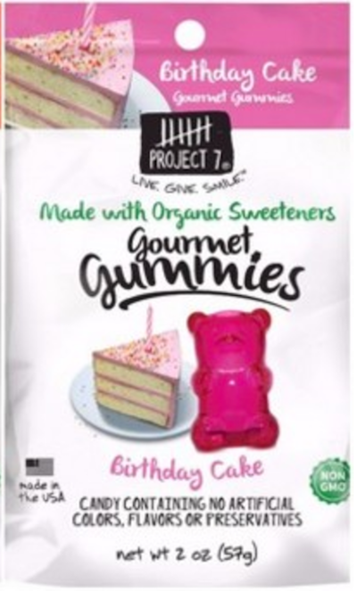 Project 7 Birthday Cake Gummy Pouch - 8ct | CandyStore.com