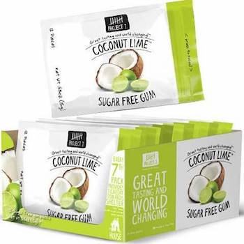 Project 7 Coconut Lime Gum Pouches - 12ct | CandyStore.com