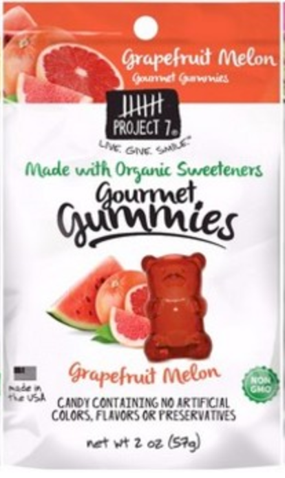 Project 7 Grapefruit Melon Gummy Pouch - 8ct | CandyStore – CandyStore.com