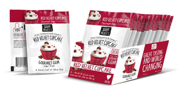 Project 7 Red Velvet Gum Pouches - 12ct | CandyStore.com