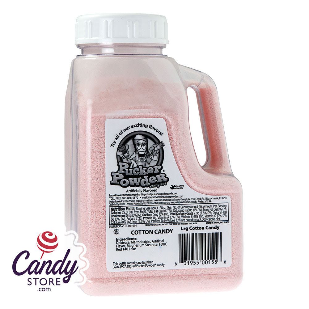 Pucker Powder Sweet Pink Cotton Candy 32oz Bottle 1ct - CandyStore.com