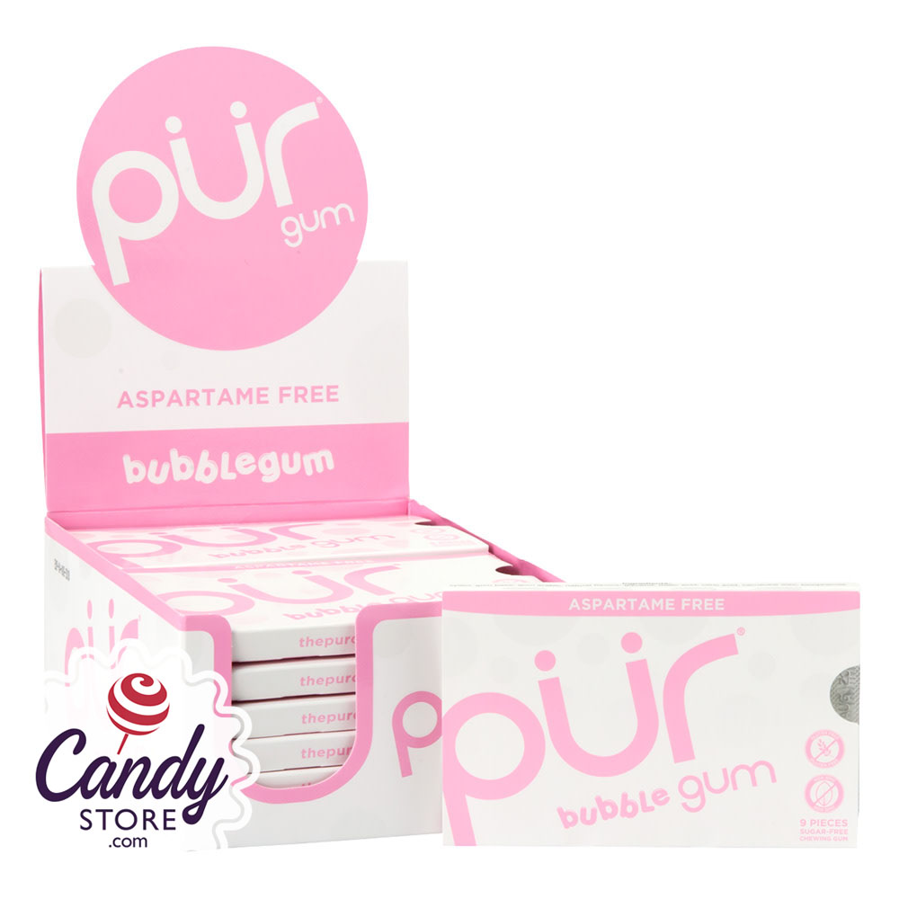 Pur Bubblegum Gum 9-Piece 12ct Packs - CandyStore.com