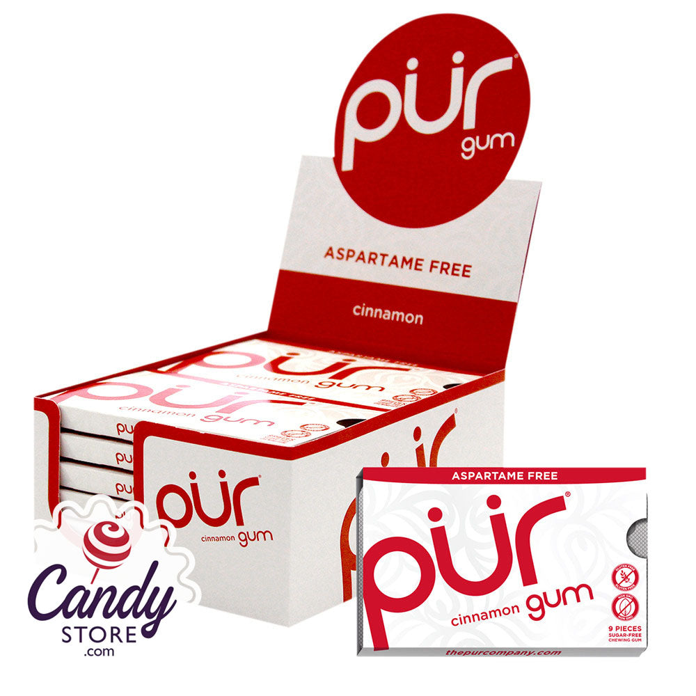 Pür Cinnamon Gum 9-Piece 0.44oz 12ct - CandyStore.com