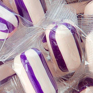 Purple Sassy Cylinders Candy - 5lb Bulk | CandyStore.com