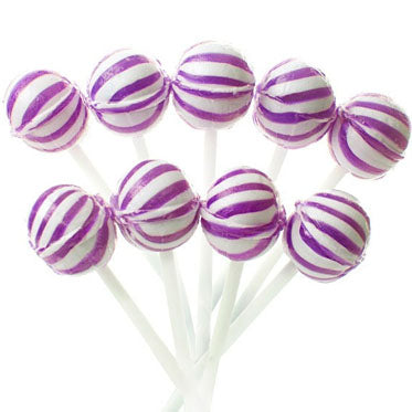 Purple Striped Petite Lollipops - 400ct | CandyStore.com