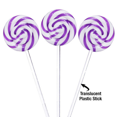 Purple Swipple Pops - 48ct Grape Petite Swirly Lollipops – CandyStore.com