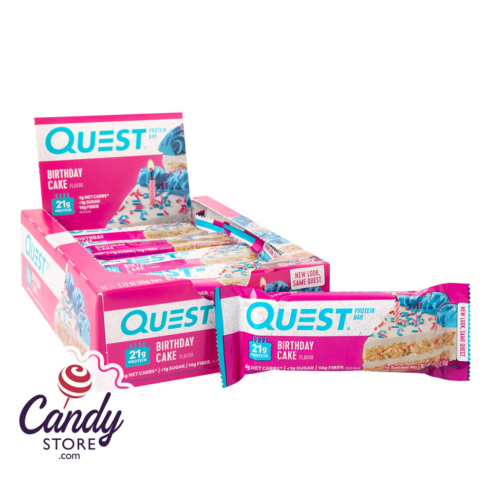 Quest Bar Birthday Cake 2.12oz - 12ct | CandyStore.com