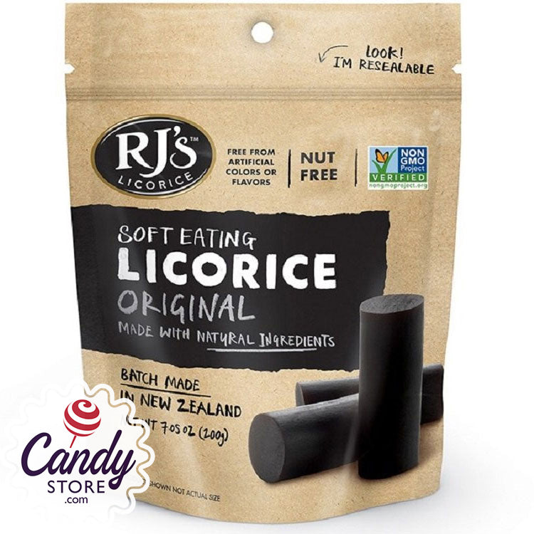 RJ's Soft Eating Black Licorice Bites Peg Bags - 8ct – CandyStore.com