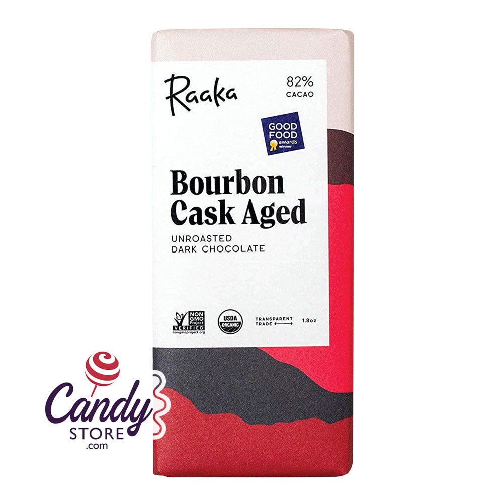 Raaka Bar 82% Dark Chocolate Bourbon Cask Aged 1.8oz Bar 144ct ...