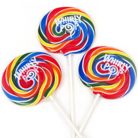 Rainbow Whirly Pops 3" - 60ct | CandyStore.com