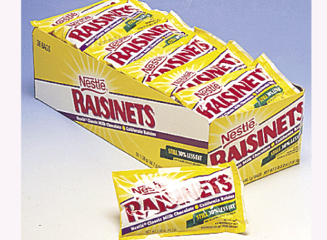 Raisinets Milk Chocolate Raisins - 36ct | CandyStore.com
