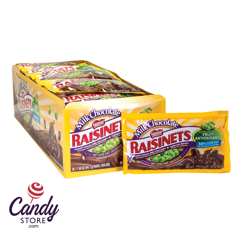 Raisinets Milk Chocolate Raisins - 36ct | CandyStore.com