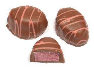 Raspberry Cream Chocolates w/ Pink String - 6lb – CandyStore.com