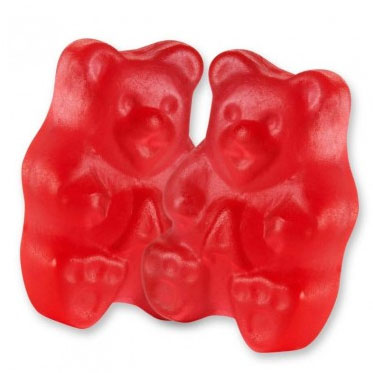 Red Raspberry Gummi Bears - 5lb Bulk | CandyStore.com