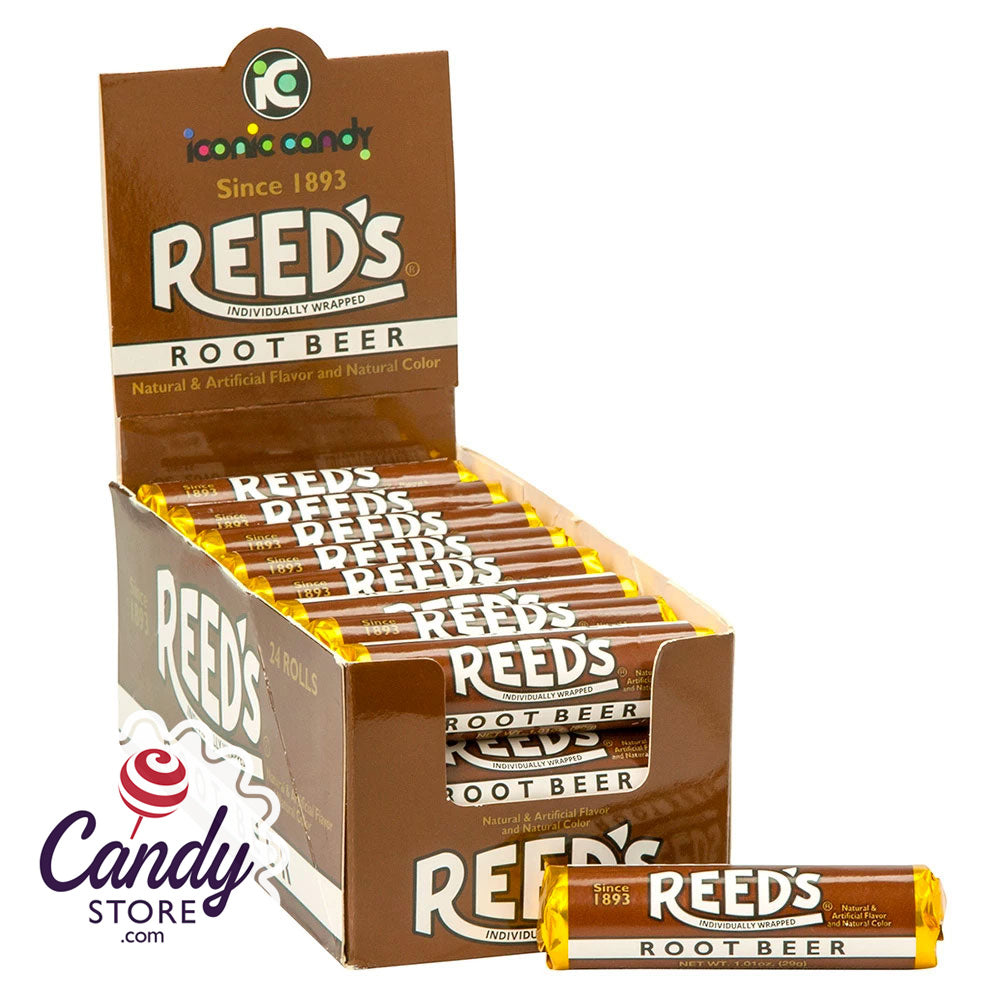 Reed's Root Beer Hard Candy Rolls - 24ct | CandyStore.com