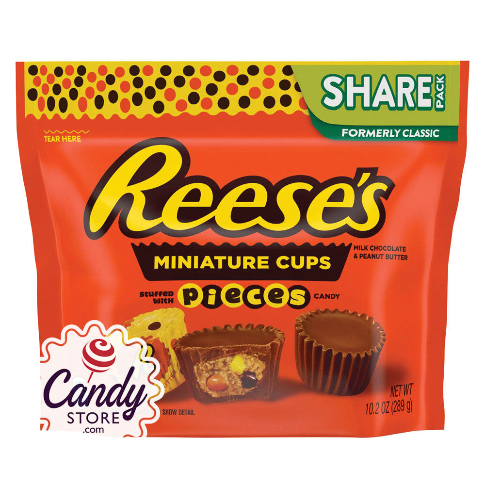 Reese's Mini Peanut Butter Cups With Reese's Pieces 0.2oz Pouch 8ct ...