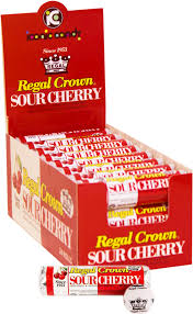 Regal Crown Sour Cherry Hard Candy Rolls - 24ct
