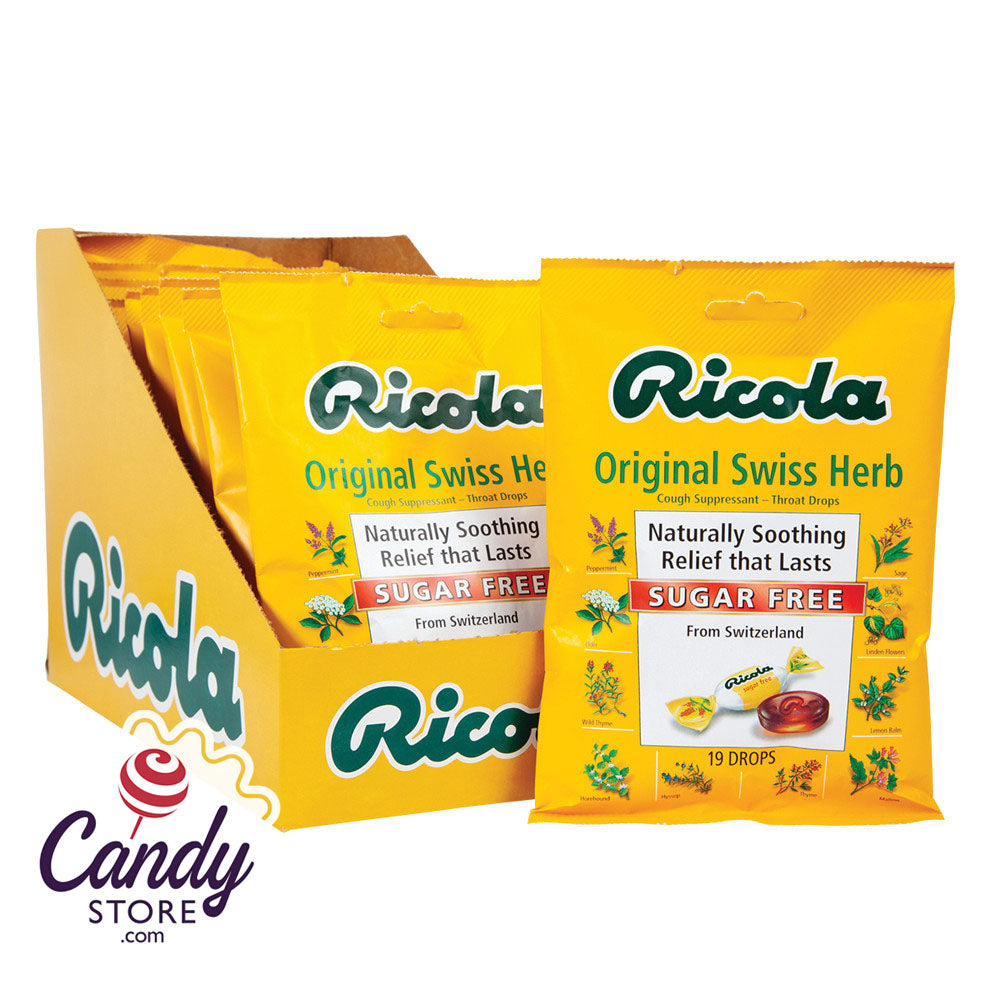 Ricola Original Swiss Herb No Sugar Bag 12ct - CandyStore.com