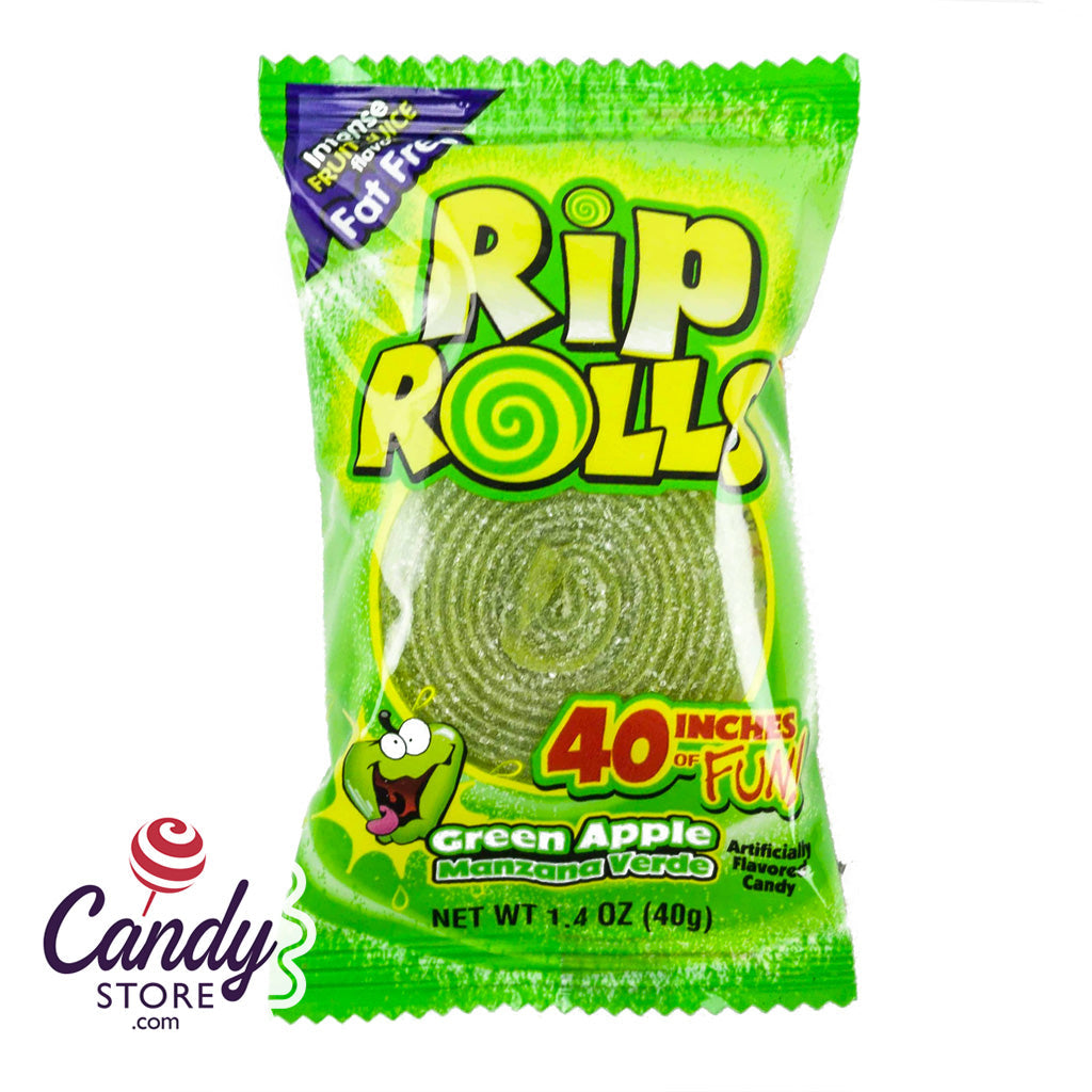 Rip Rolls Green Apple - 24ct | CandyStore.com