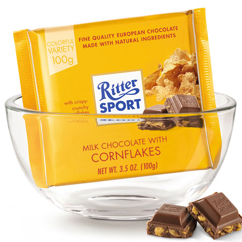Ritter Sport Cornflakes Milk Chocolate - 10ct