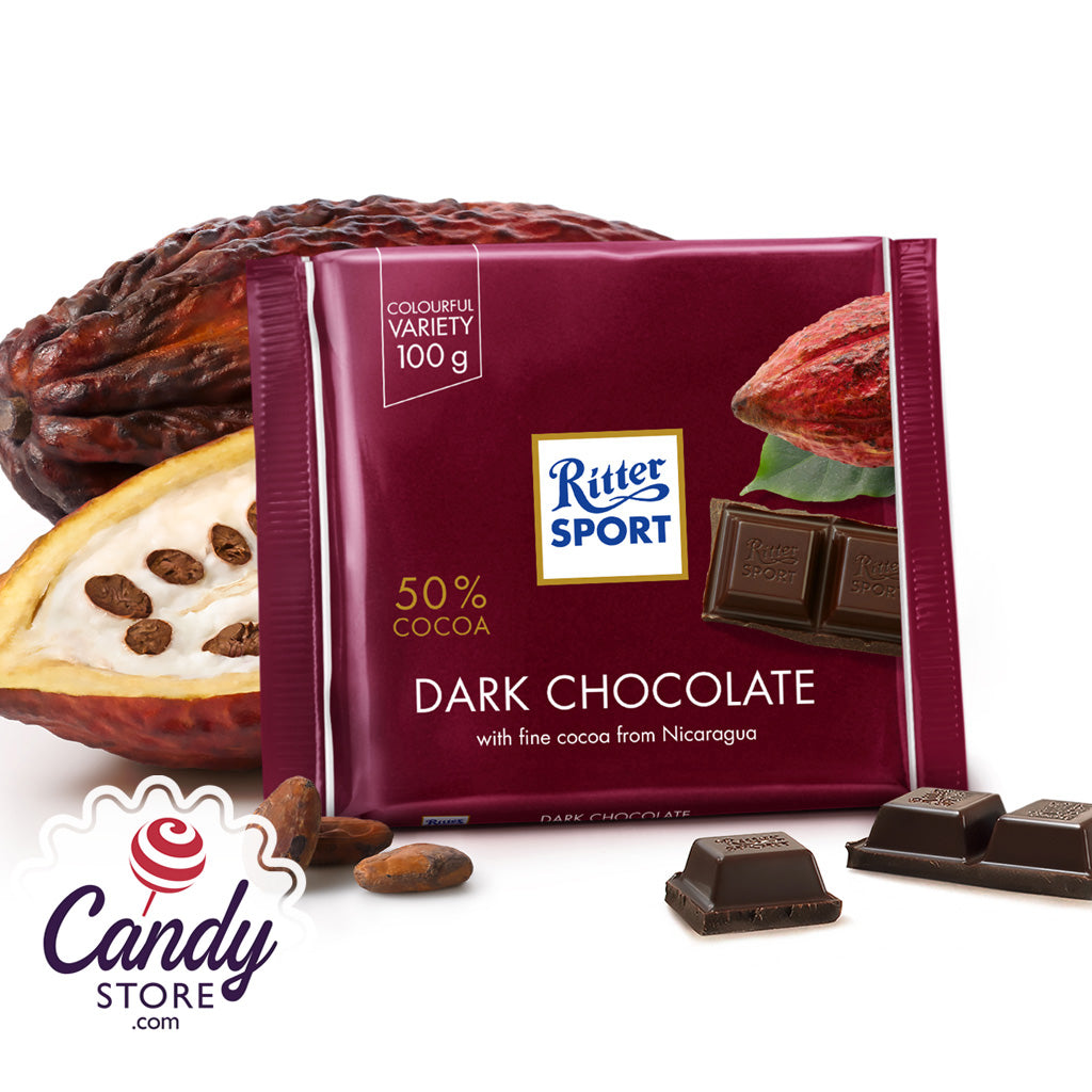 Ritter Sport Dark Chocolate 50% - 12ct | CandyStore.com