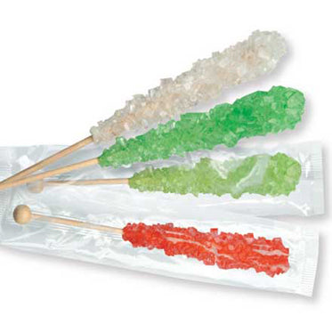Rock Candy Crystal Sticks - 120ct Wrapped | CandyStore.com