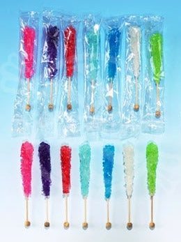 Rock Candy Crystal Sticks - 120ct Wrapped | CandyStore.com