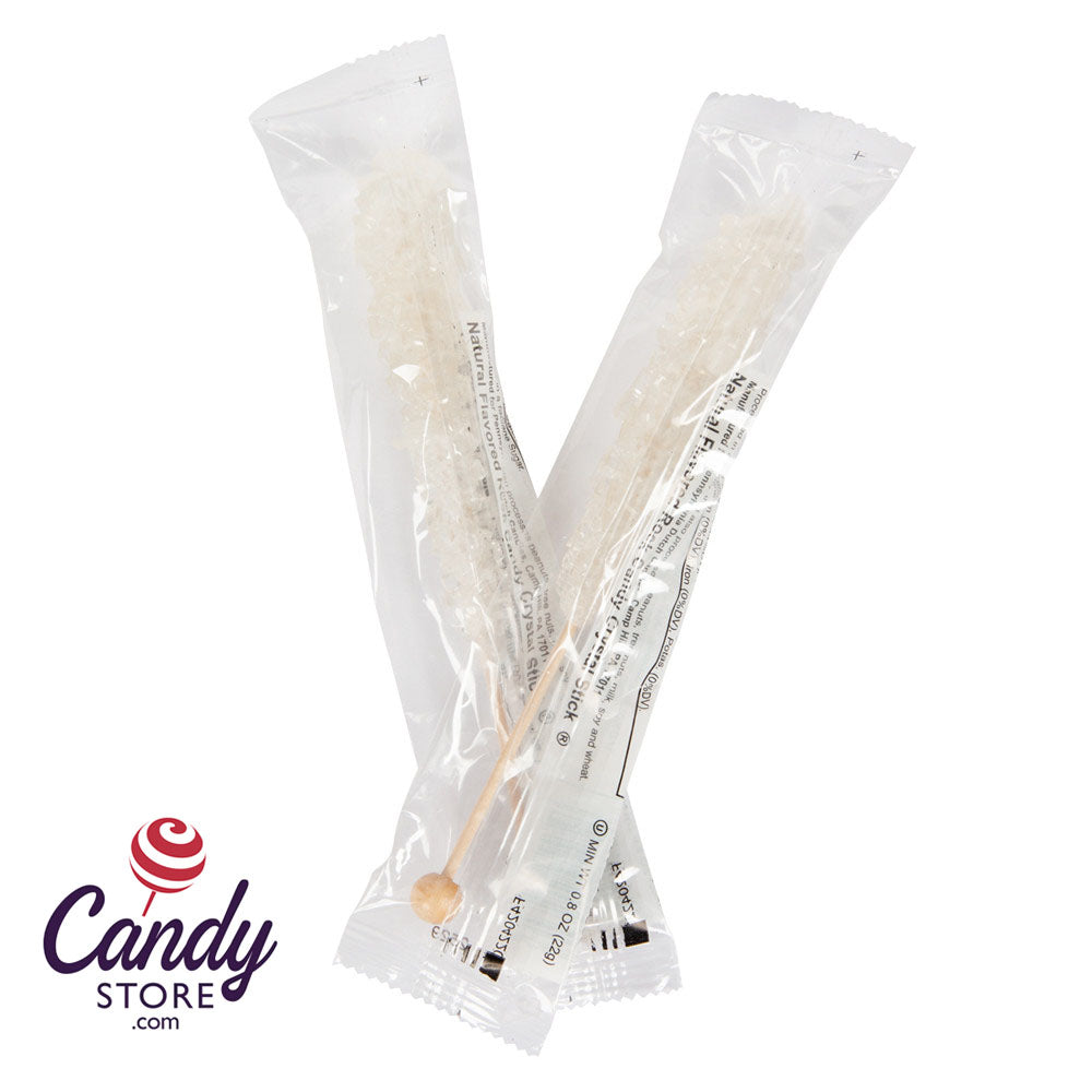 Rock Candy Wrapped Clear Natural Pennsylvania Dutch 120ct - CandyStore.com