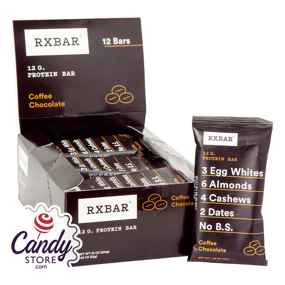 Rx Bar Coffee Chocolate 1.83oz Protein Bar 12ct - CandyStore.com
